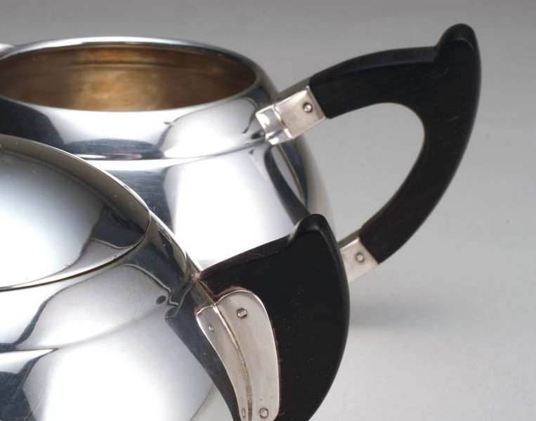 Leopard Antiques Art Deco Dutch Silver Teaset (3 piece)