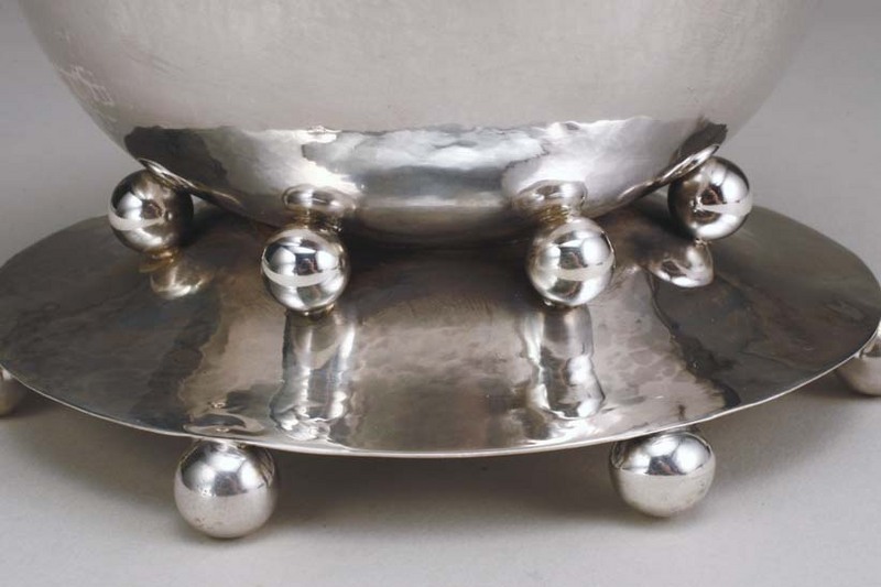 Leopard Antiques Arts and Crafts Silver Bowl - designed by C.R. Ashbee