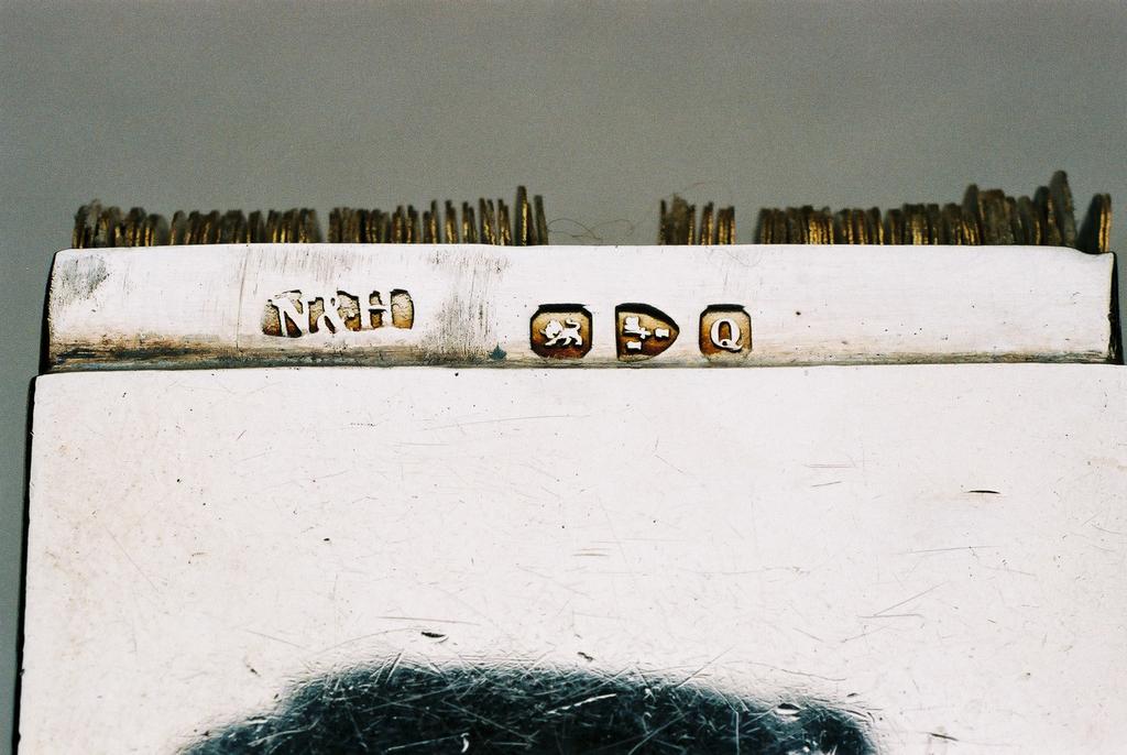 Leopard Antiques Miniature Silver Card box (complete)