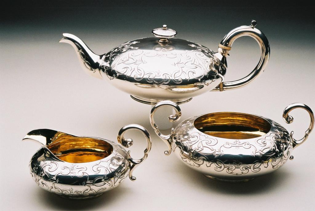 Leopard Antiques Antique Silver Tea service