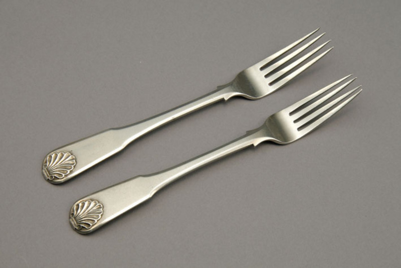 Leopard Antiques Cape Silver Konfyt Forks (pair) - Martinus Smith