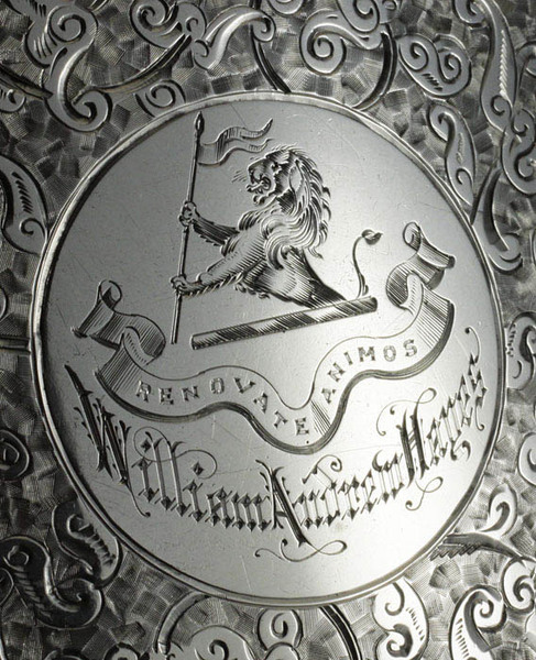 Leopard Antiques Antique Silver Cigarette Case - Hayes Family Crest