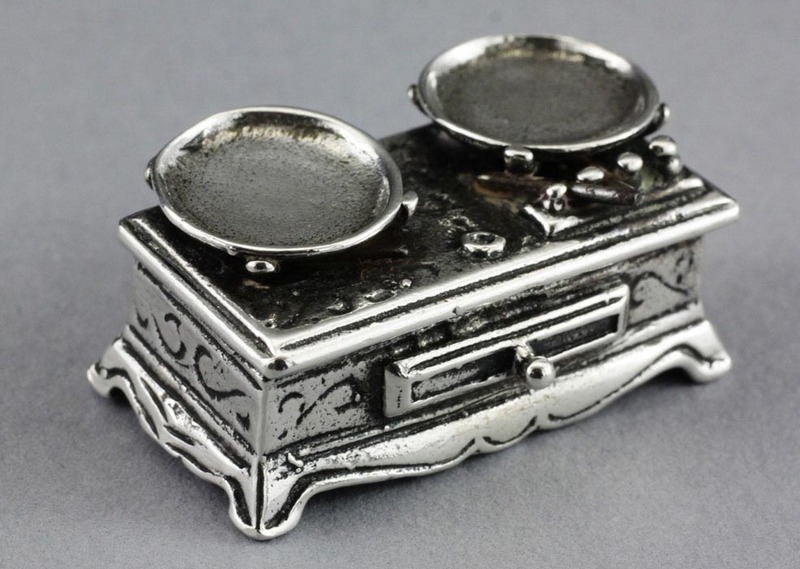 Leopard Antiques Dutch Antique Silver Miniature Toy Scale