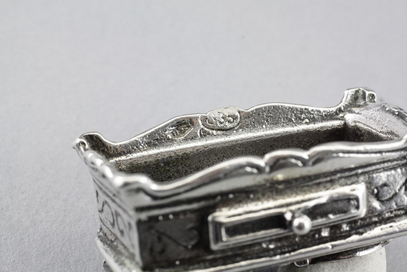 Leopard Antiques Dutch Antique Silver Miniature Toy Scale