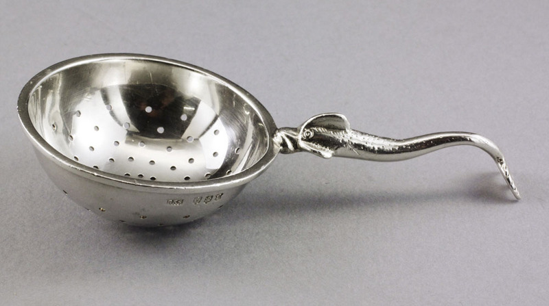 Leopard Antiques Scottish Silver Tea Strainer - Traprain Treasure