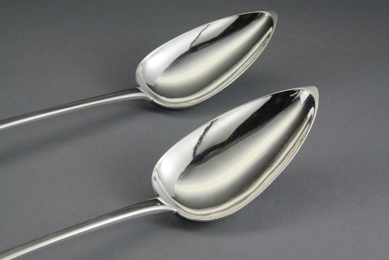 Leopard Antiques Scottish Provincial Silver Gravy Spoons (Pair ...