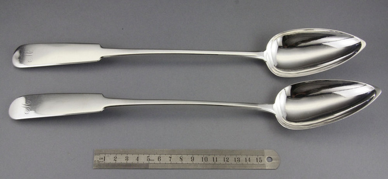 Leopard Antiques Scottish Provincial Silver Gravy Spoons (Pair ...