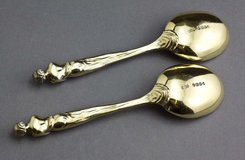 Leopard Antiques Victorian Silver Gilt Goddess Spoons (Pair) - Henry ...