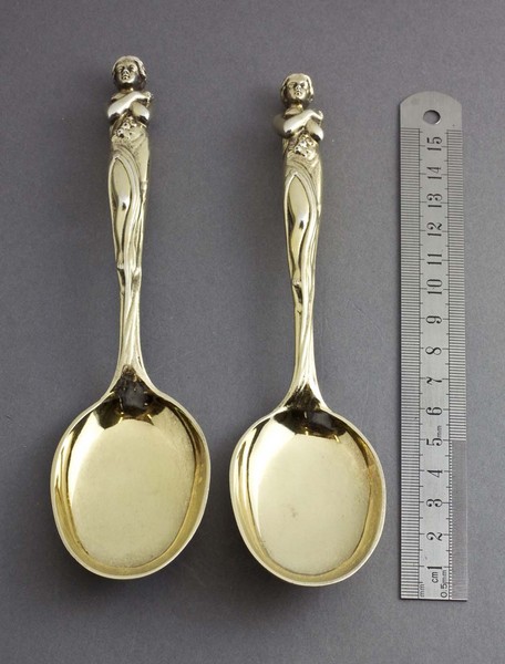 Leopard Antiques Victorian Silver Gilt Goddess Spoons (Pair) - Henry ...