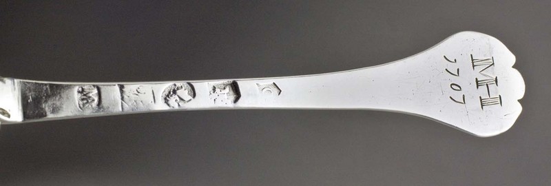 Leopard Antiques Provincial Brittania Silver Trefid Spoon - Exeter