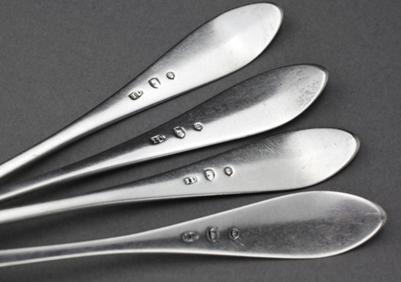 Leopard Antiques Scottish Provincial Silver Teaspoons (Set of 4 ...