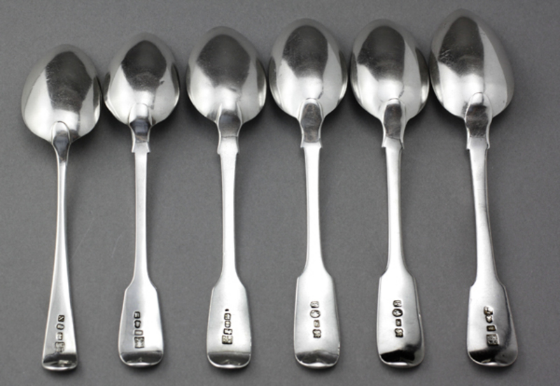 Leopard Antiques York Silver Teaspoon Collection (6) - Barber, Cattle ...