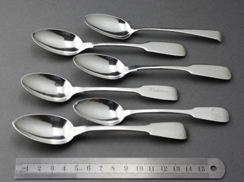 Leopard Antiques York Silver Teaspoon Collection (6) - Barber, Cattle ...