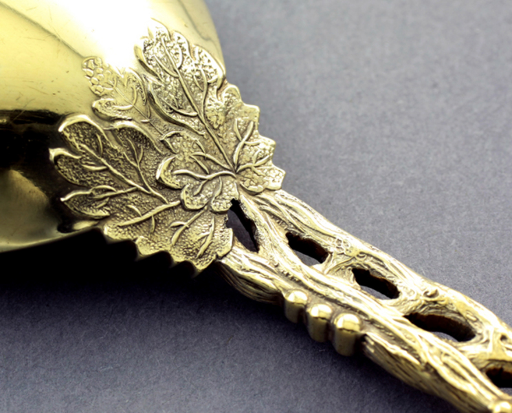 Leopard Antiques Pierced Vine Gilded Silver Dessert Spoons (Pair) - C J ...