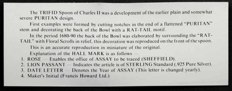 Leopard Antiques Sterling Silver Reproduction Trifid Lace Back ...