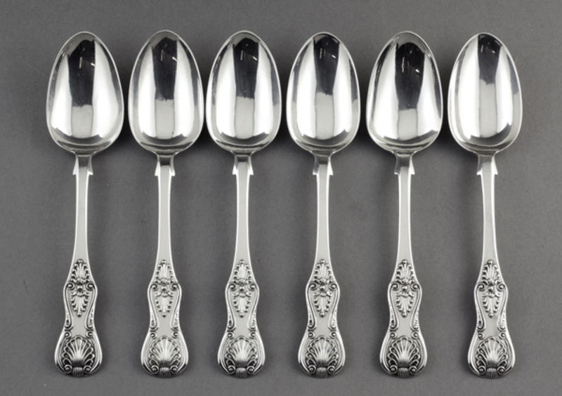 Leopard Antiques Newcastle Antique Silver Kings Pattern Teaspoons (Set ...