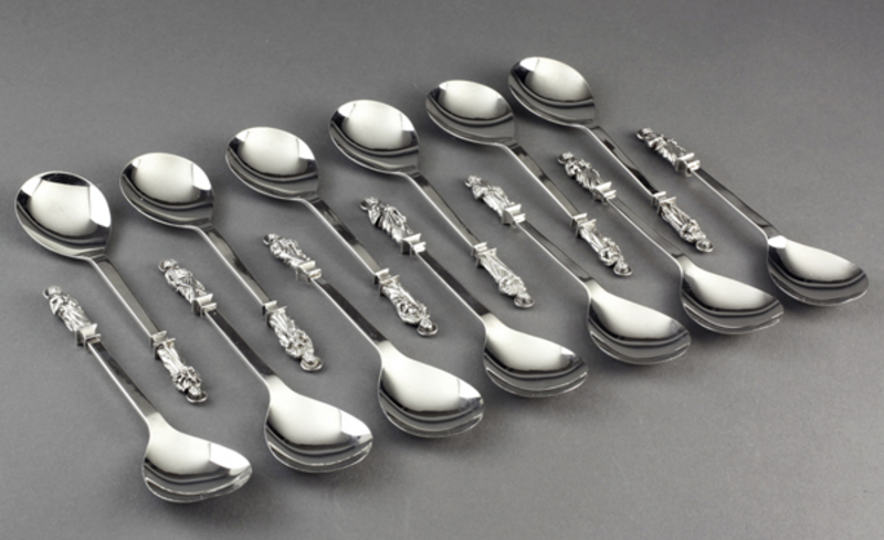 Leopard Antiques Sterling Silver Apostle Spoon Set (13) - Heritage ...