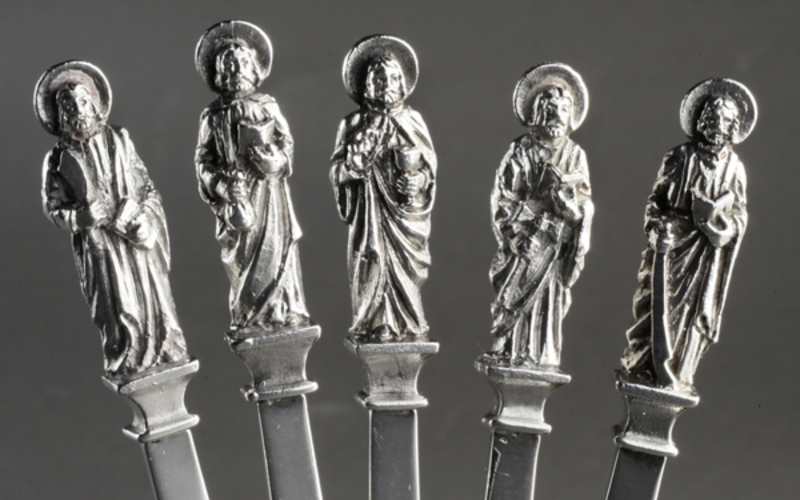Leopard Antiques Sterling Silver Apostle Spoon Set (13) - Heritage ...