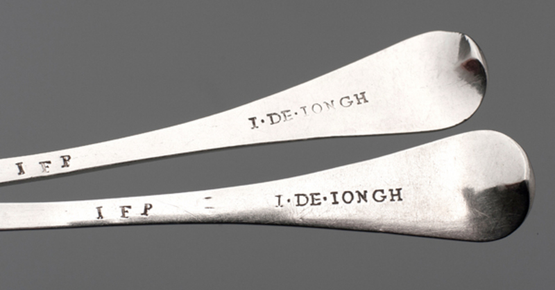 Leopard Antiques Cape Silver Teaspoons (Pair) - De Jongh, Pollnitz