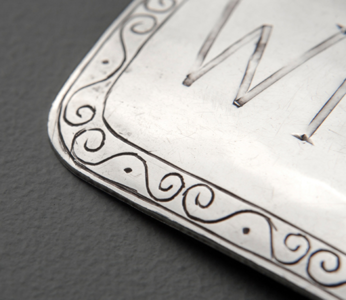 Leopard Antiques Guild of Handicraft Arts & Crafts Silver Wine Label ...