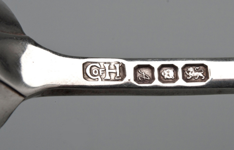 Leopard Antiques Guild of Handicraft Arts & Crafts Silver Teaspoons ...
