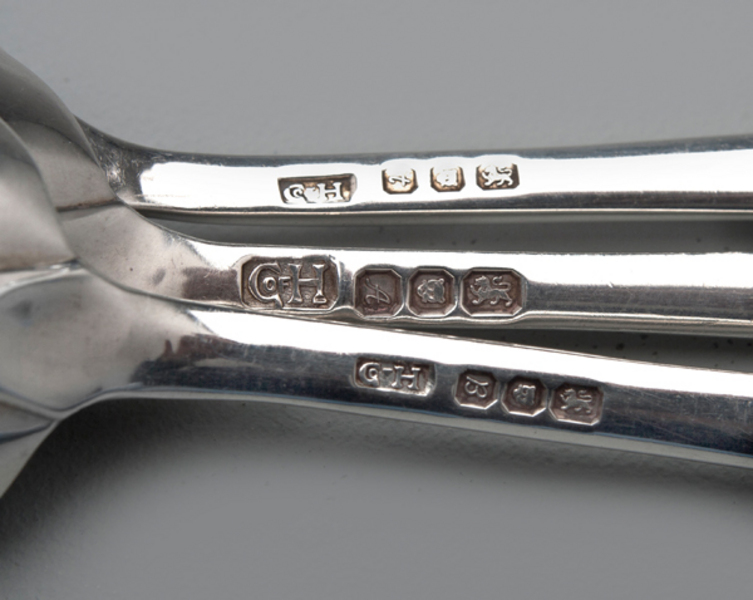 Leopard Antiques Guild of Handicraft Arts & Crafts Silver Teaspoons ...