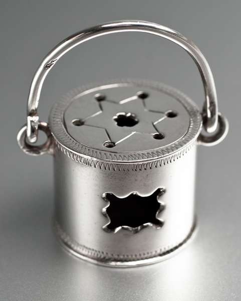 Leopard Antiques Dutch Silver Miniature Foot Stove (Foot Warmer ...