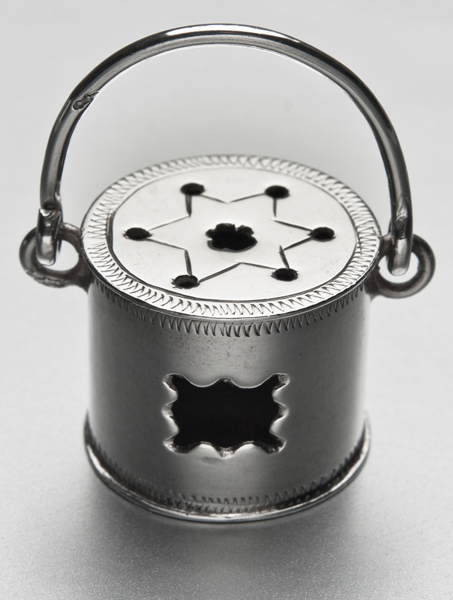 Leopard Antiques Dutch Silver Miniature Foot Stove (Foot Warmer ...