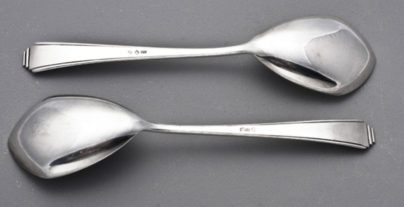 Leopard Antiques Art Deco German Silver Serving Spoons (Pair) - Lutz ...