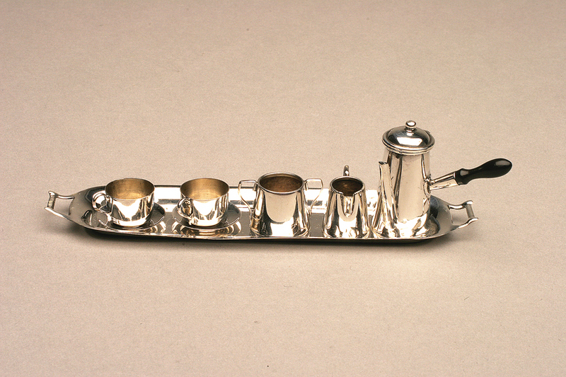 Leopard Antiques Miniature Silver coffee set