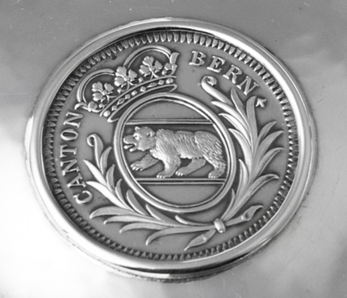 Leopard Antiques Swiss Silver Canton Bern 5 Batz 1810 Silver Bowl - Jezler