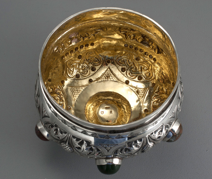 Leopard Antiques Scottish Silver Rams Head Snuff Mull Cover