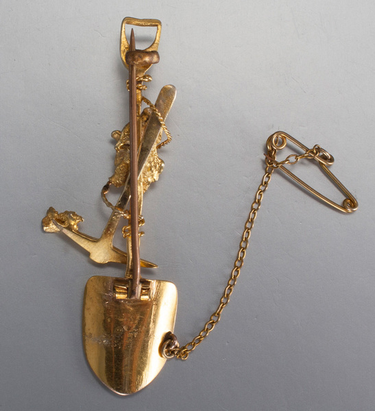Leopard Antiques Gold Miner Prospector Spade & Pick Antique Brooch - 24 ...