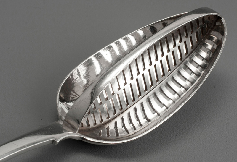 Leopard Antiques Chinese Export Silver Gravy Straining Spoon - WE WE WC