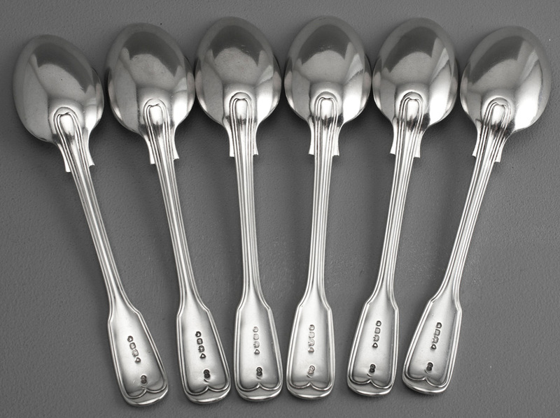Leopard Antiques Victorian Silver Fiddle & Thread Pattern Teaspoons ...