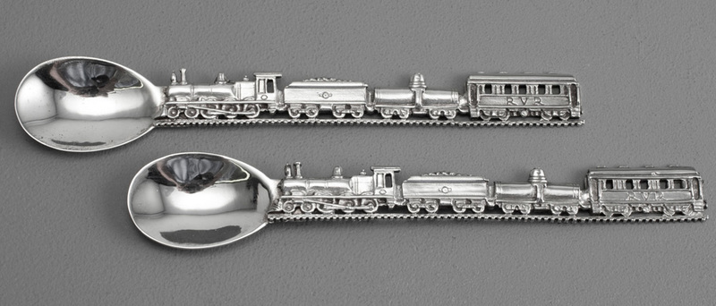 Leopard Antiques Rovos Rail Sterling Silver Steam Train Spoons (Pair)