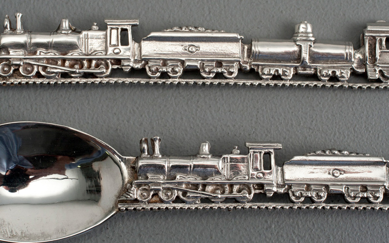Leopard Antiques Rovos Rail Sterling Silver Steam Train Spoons (Pair)