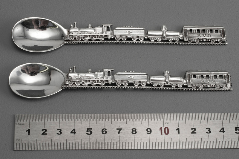 Leopard Antiques Rovos Rail Sterling Silver Steam Train Spoons (Pair)