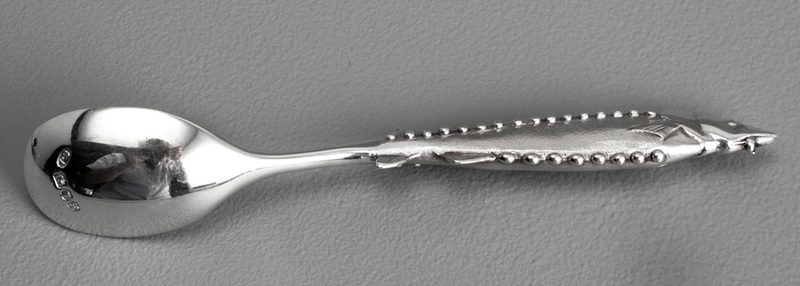 Leopard Antiques Sarah Jones Sterling Silver Sturgeon Caviar Spoon