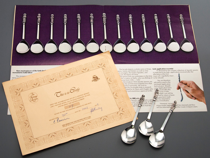 Leopard Antiques Sterling Silver Apostle Spoon Set (13) - Heritage ...