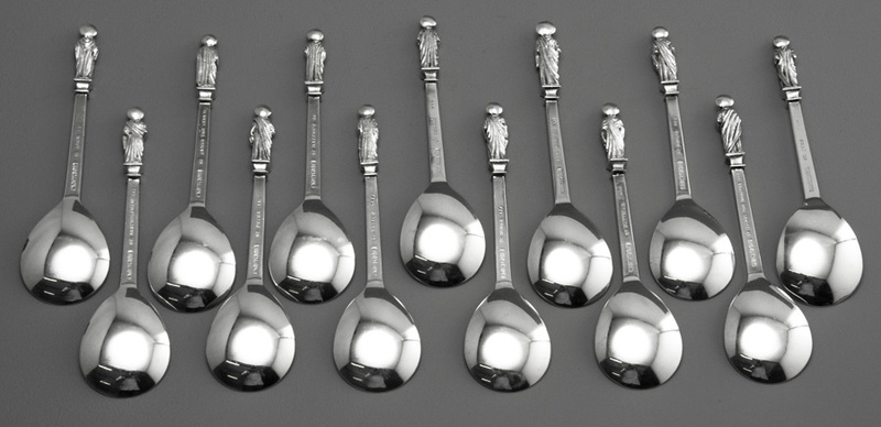 Leopard Antiques Sterling Silver Apostle Spoon Set (13) - Heritage ...