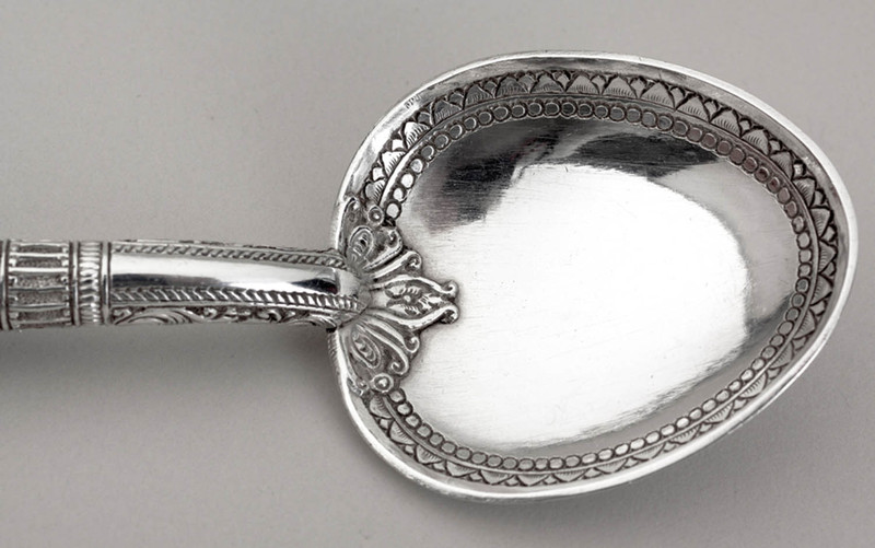 Leopard Antiques Antique Indian Silver Raj Period Spoon - Kutch
