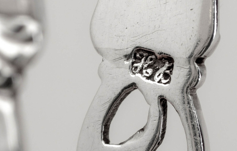 Leopard Antiques Hester Bateman Cast Silver Sugar Tongs