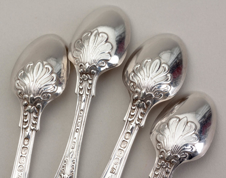 Leopard Antiques Queens Pattern Sterling Georgian and Victorian Silver ...