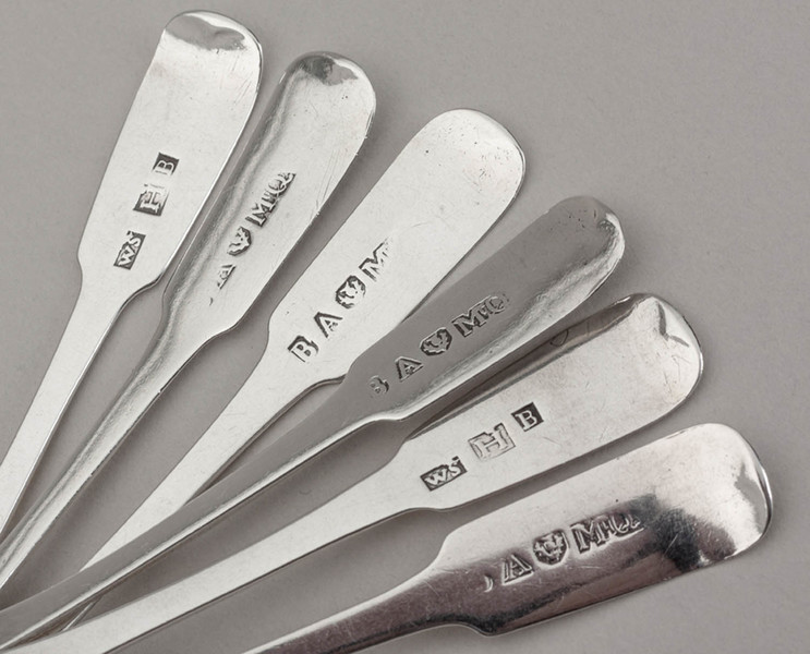 Leopard Antiques Scottish Provincial Silver Oar Pattern Teaspoons (Set ...