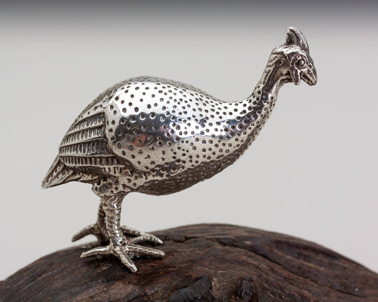 Leopard Antiques Patrick Mavros Silver Sculpture Guinea Fowl Pair On ...