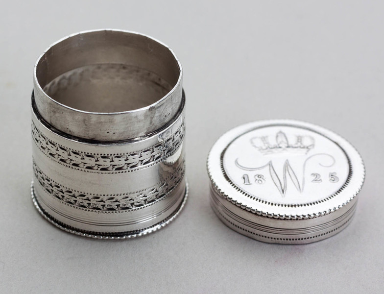 Leopard Antiques Dutch Silver Coin Box - 10C, 1825, Willem I