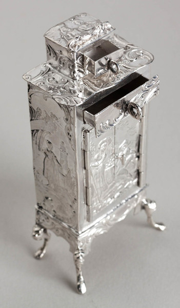 Leopard Antiques Hanau Antique Silver Miniature Cabinet - Simon Rosenau ...