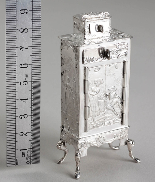 Leopard Antiques Hanau Antique Silver Miniature Cabinet - Simon Rosenau ...