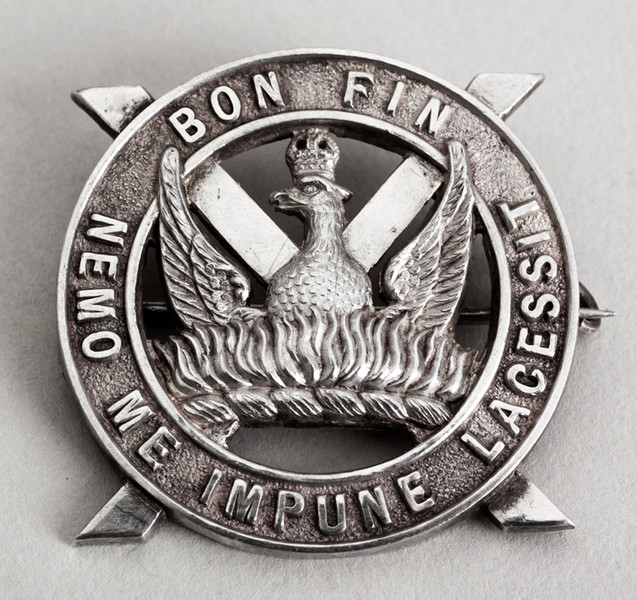 Leopard Antiques Antique Silver Scottish Regimental or Clan Badge ...